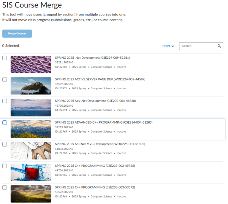 How to Merge Courses | eStarkState Teaching and Learning